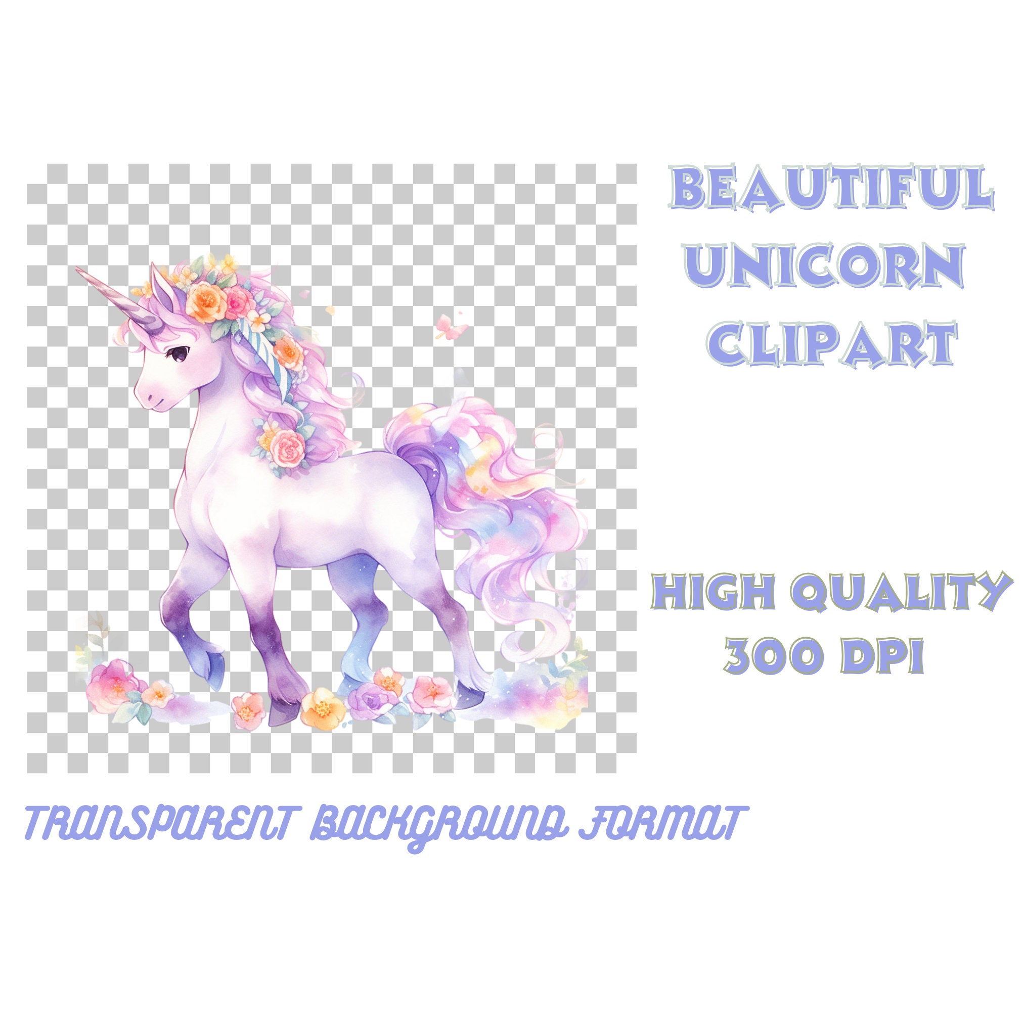 Cute Little Unicorn Fairy Tale Clipart Sweet Unicorn Baby - Etsy