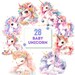 Cute Little Unicorn Fairy Tale Clipart Sweet Unicorn Baby - Etsy