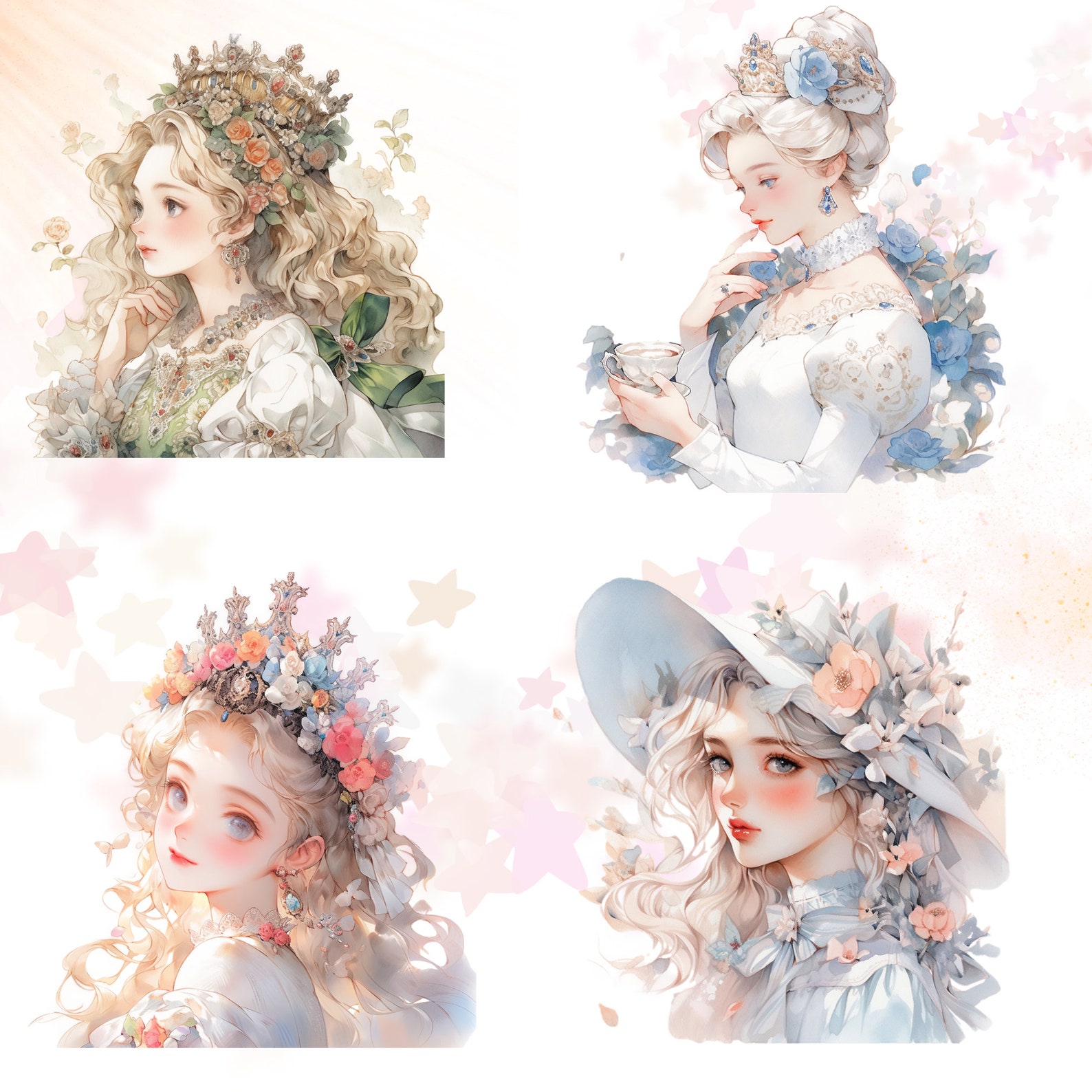 Cute Little Princess , Fairy Tale Clipart, Cute Princess Clipart, Baby ...