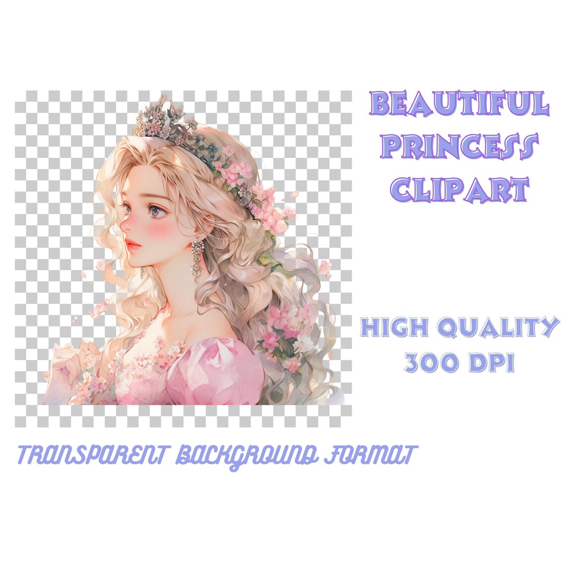 Cute Little Princess , Fairy Tale Clipart, Cute Princess Clipart, Baby ...