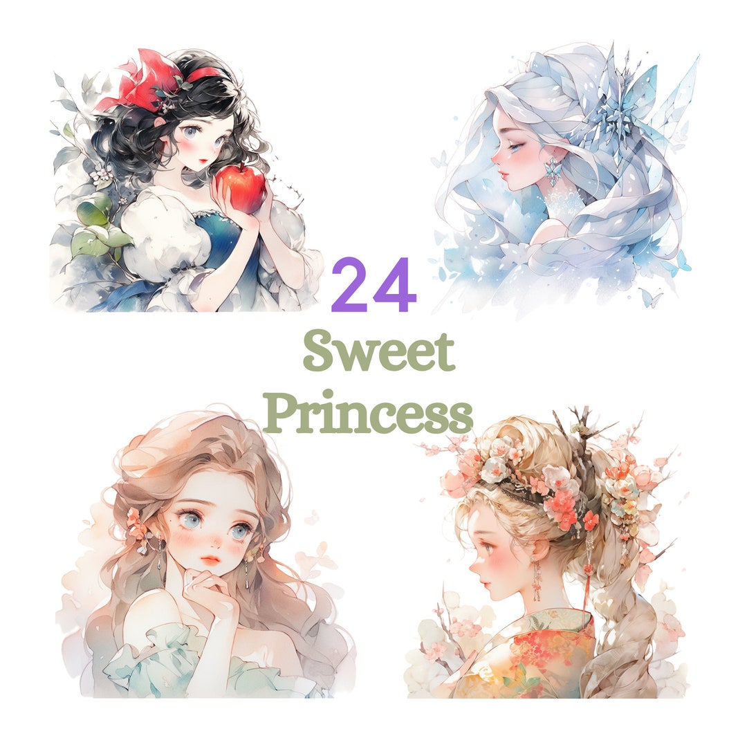 Cute Little Princess Bundle Classic Princess Clipart, Fairy Tale ...