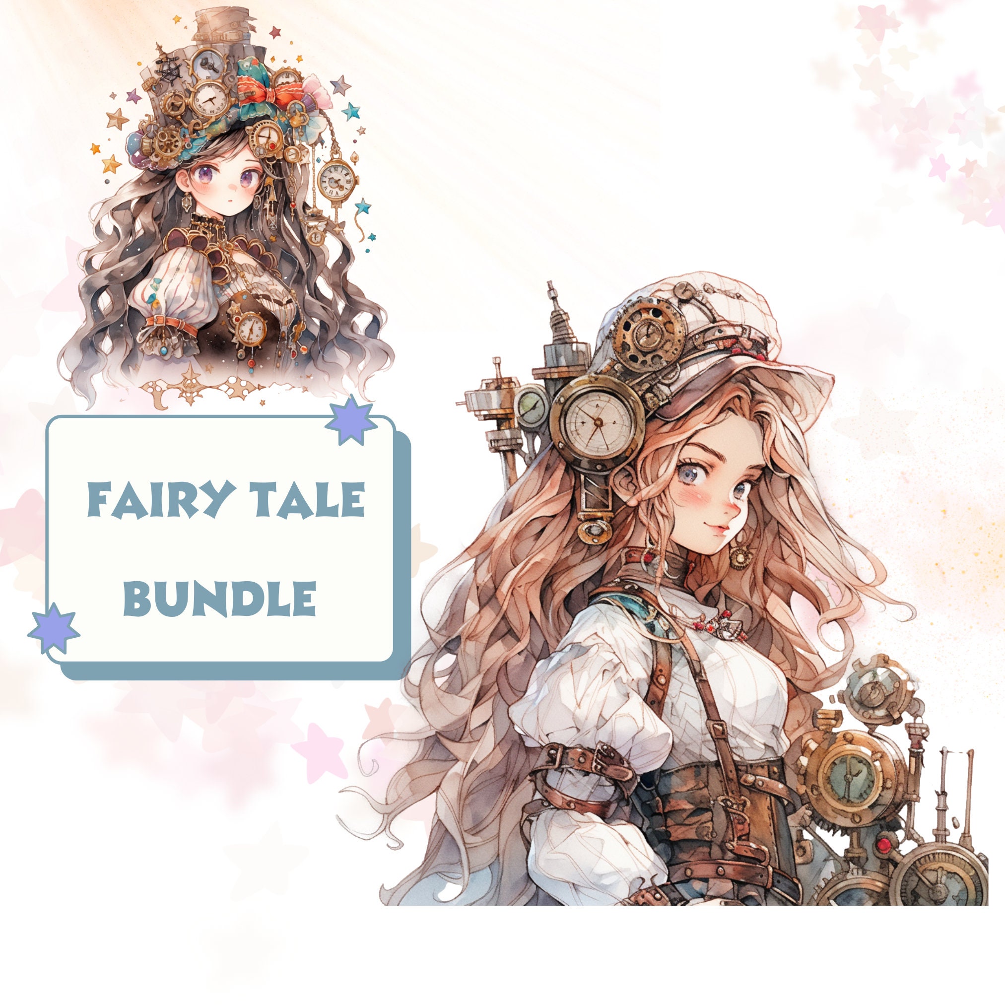 Steampunk Princess , Fairy Tale Clipart, Cute Princess Clipart, Baby ...