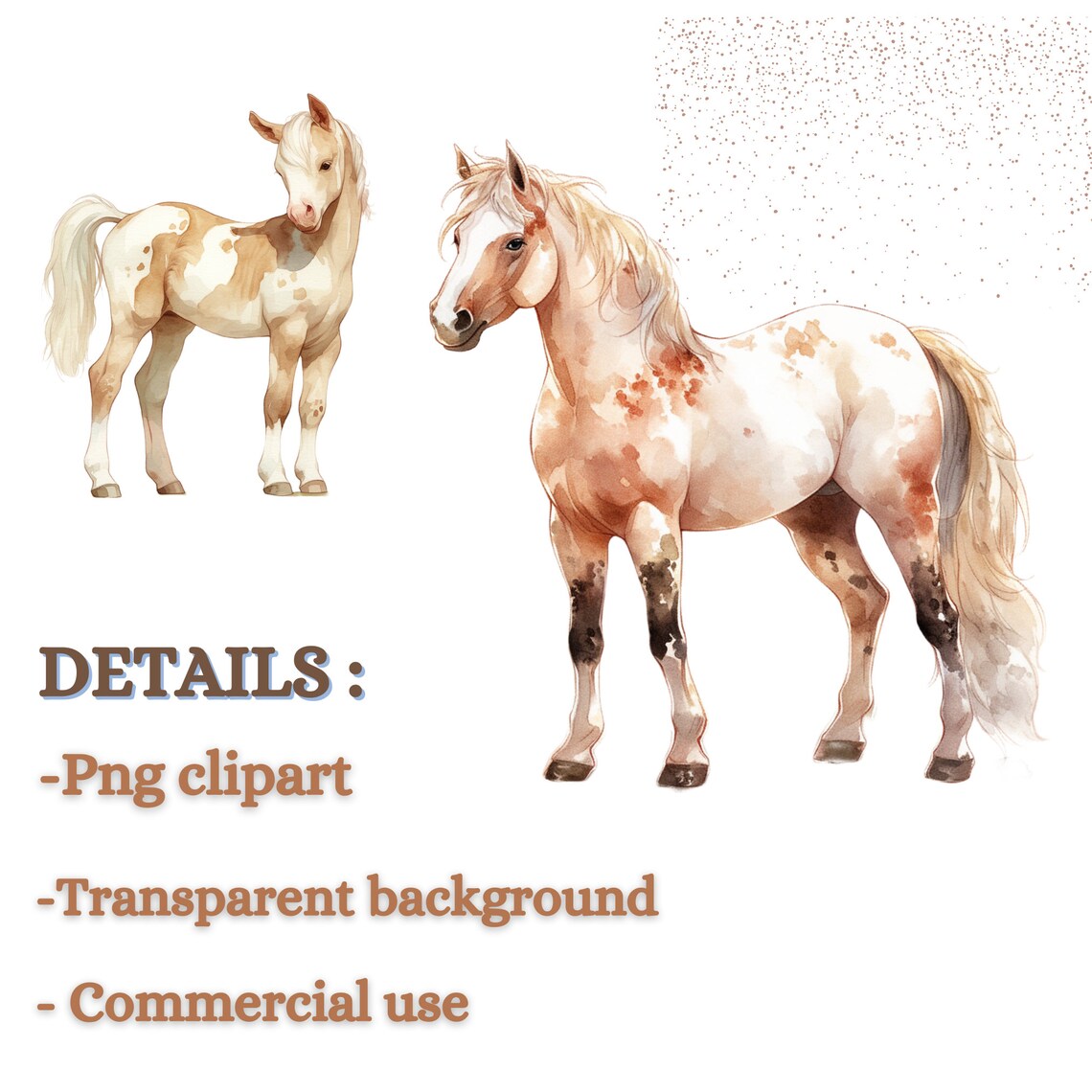 Sweet Horse Bundle 28 Cute Horse Clipart, Farm Animal Clipart ...