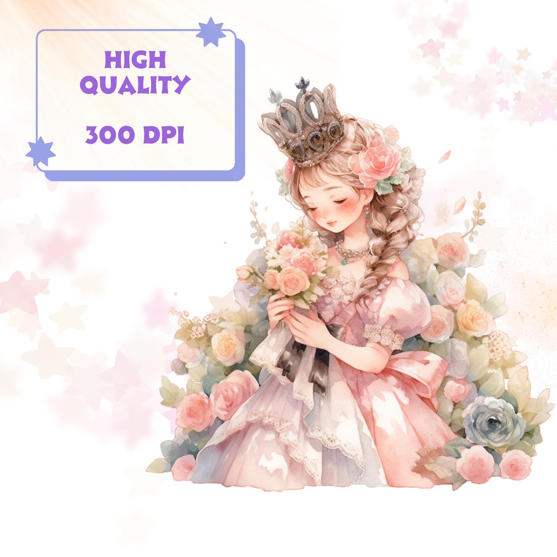 Cute Little Princess Fairy Tale Clipart Cute Princess - Etsy