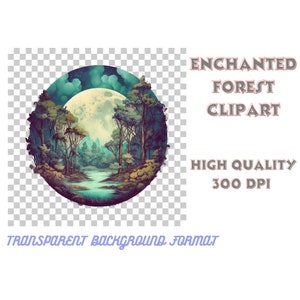 Enchanted Fairy Tale Forest, Watercolor Clipart, Fairy Tale Clipart ...