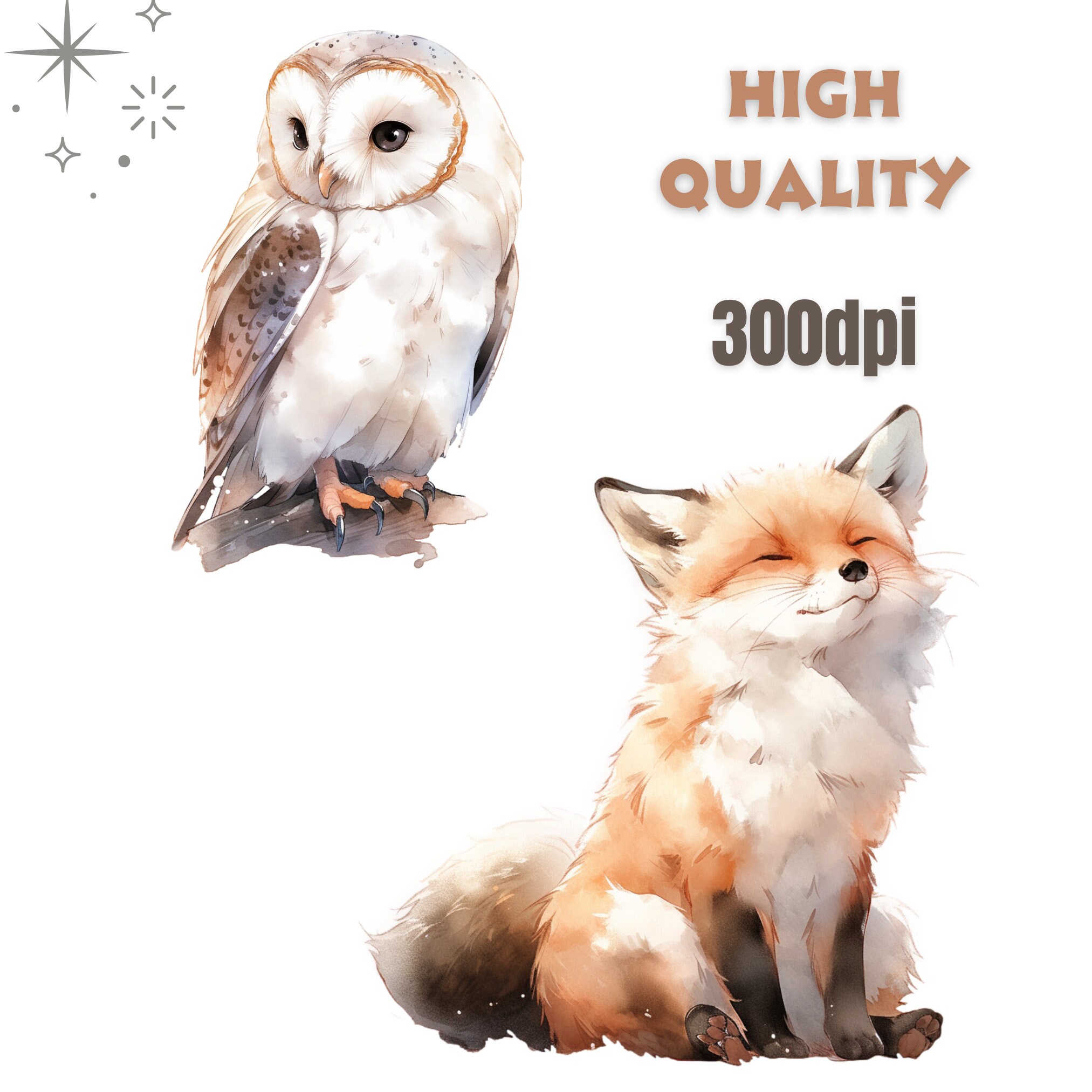 Sweet Woodland Animals, Cute Animals Clipart, Woodland Animal ...