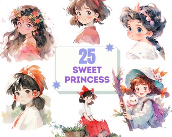 Sweet Princess , Fairy Tale Clipart, Cute Princess Clipart, Baby ...