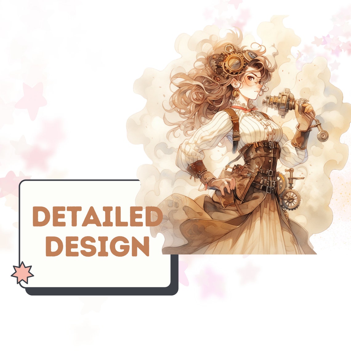 Steampunk Princess , Fairy Tale Clipart, Cute Princess Clipart, Baby ...