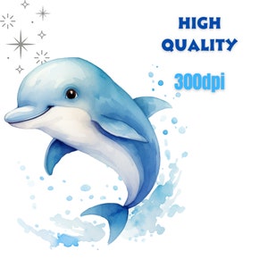 Cute Baby Sea Animals, Sea Animal Clipart, Watercolor Clipart, Cute ...