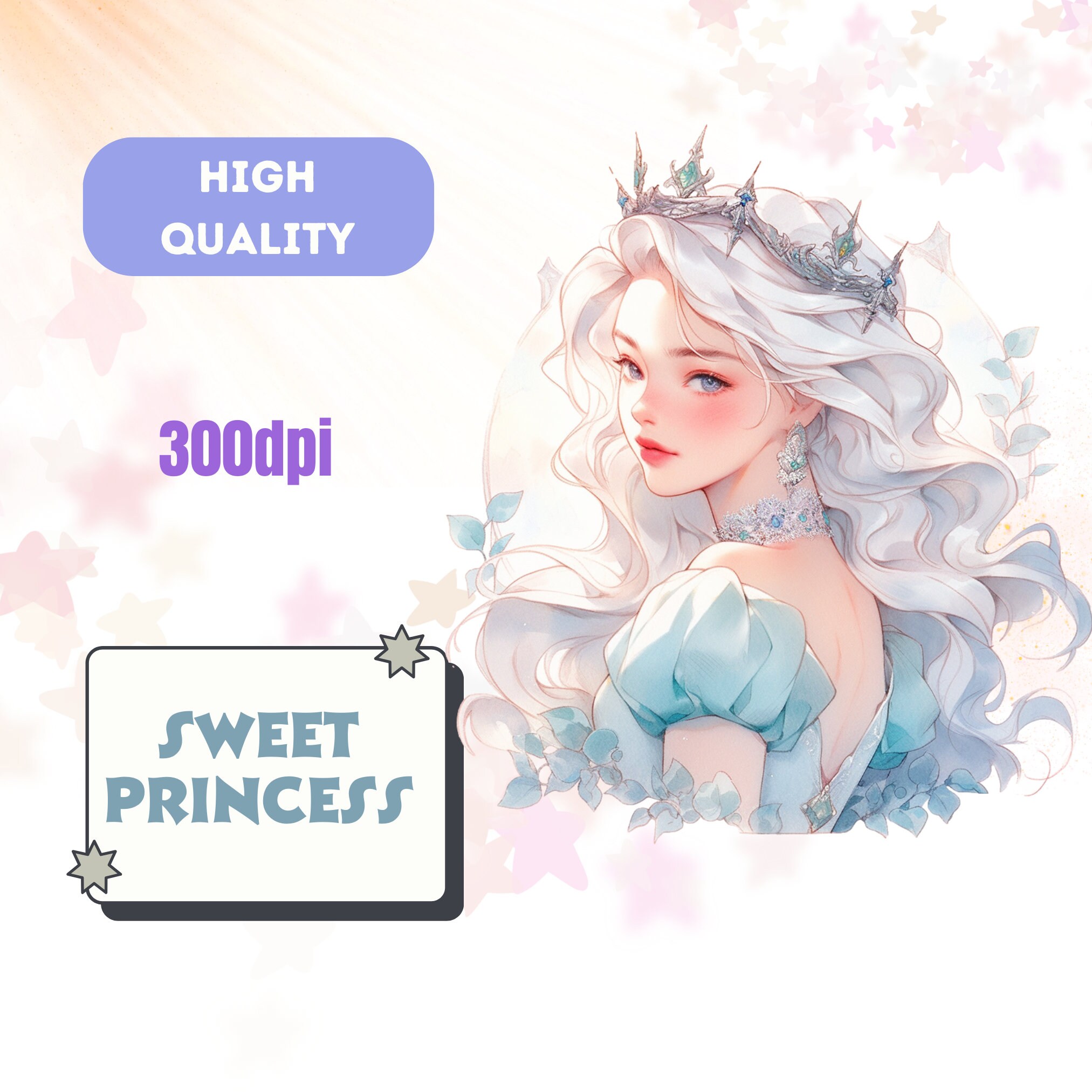 Cute Little Princess , Fairy Tale Clipart, Cute Princess Clipart, Baby ...