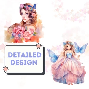 Cute Princess Bundle, Fairy Tale Clipart, Cute Princess Clipart, Baby ...