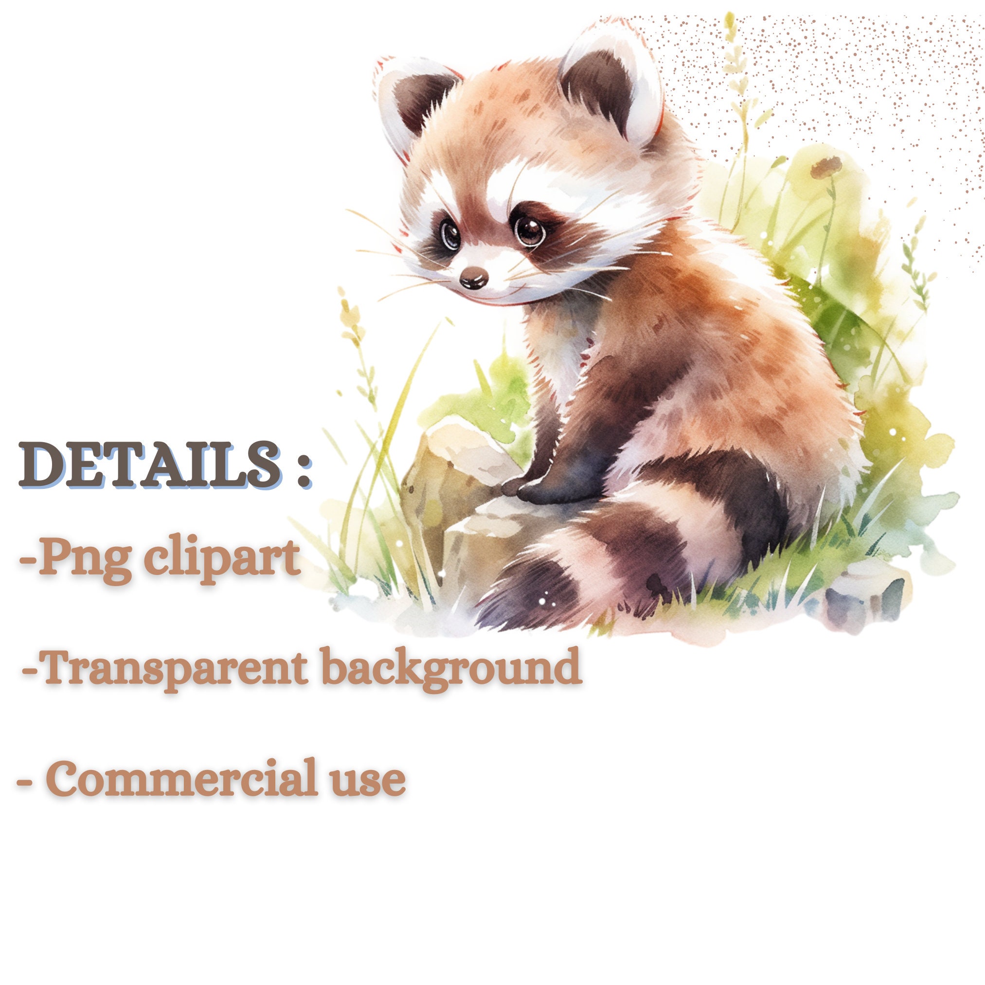 Sweet Woodland Animals, Cute Raccoon Clipart, Woodland Animal ...