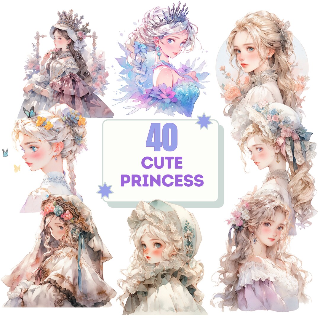 Sweet Princess , Fairy Tale Clipart, Cute Princess Clipart, Baby ...