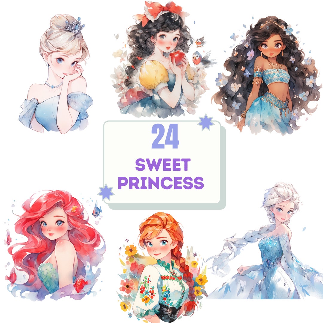 Cute Little Princess, Anime Style, Classic Princess, Fairy Tale Clipart ...