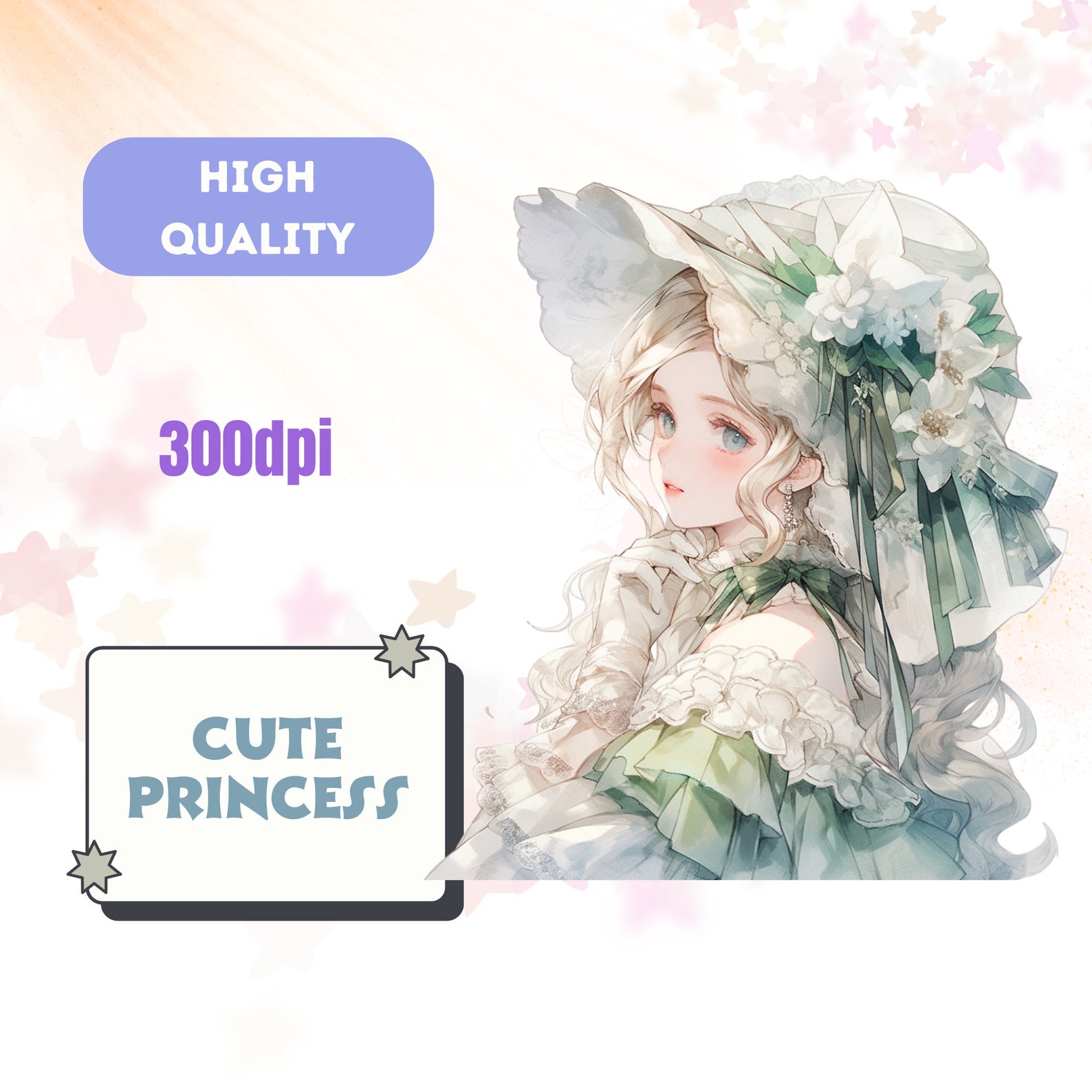 Sweet Princess , Fairy Tale Clipart, Cute Princess Clipart, Baby ...