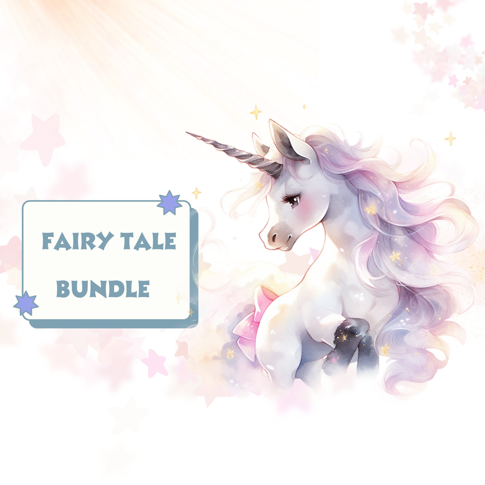 Cute Little Unicorn Fairy Tale Clipart Sweet Unicorn Baby - Etsy