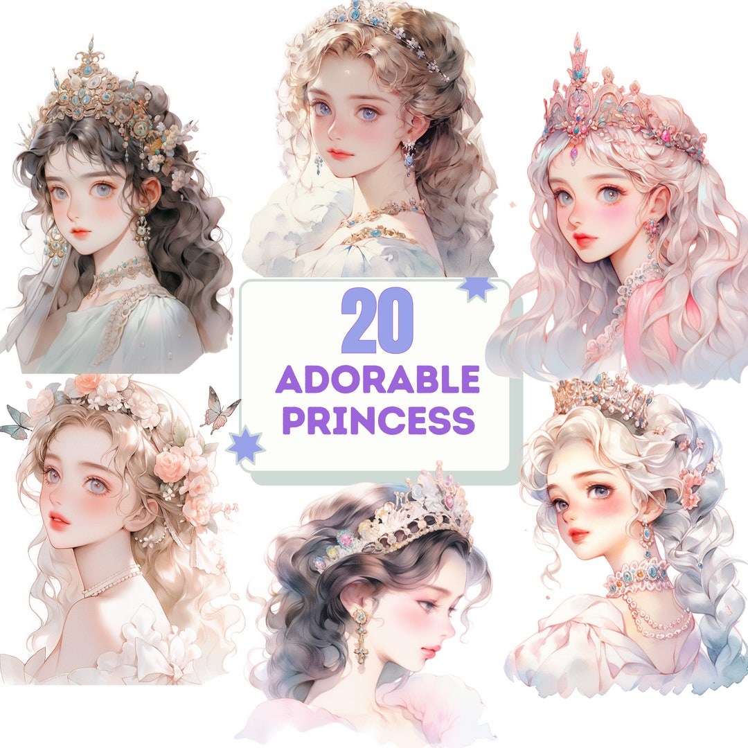 Cute Little Princess , Fairy Tale Clipart, Cute Princess Clipart, Baby ...