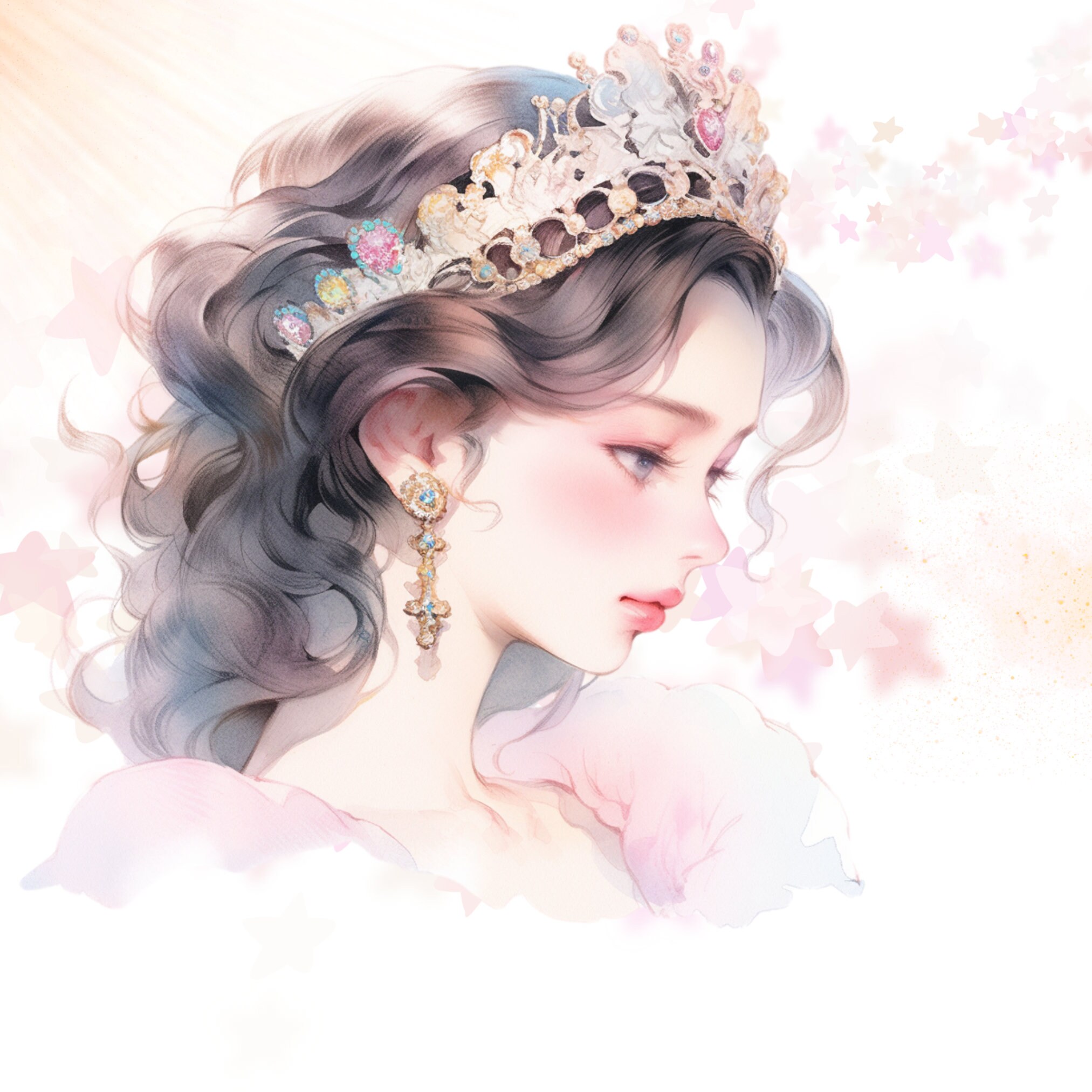 Cute Little Princess , Fairy Tale Clipart, Cute Princess Clipart, Baby ...