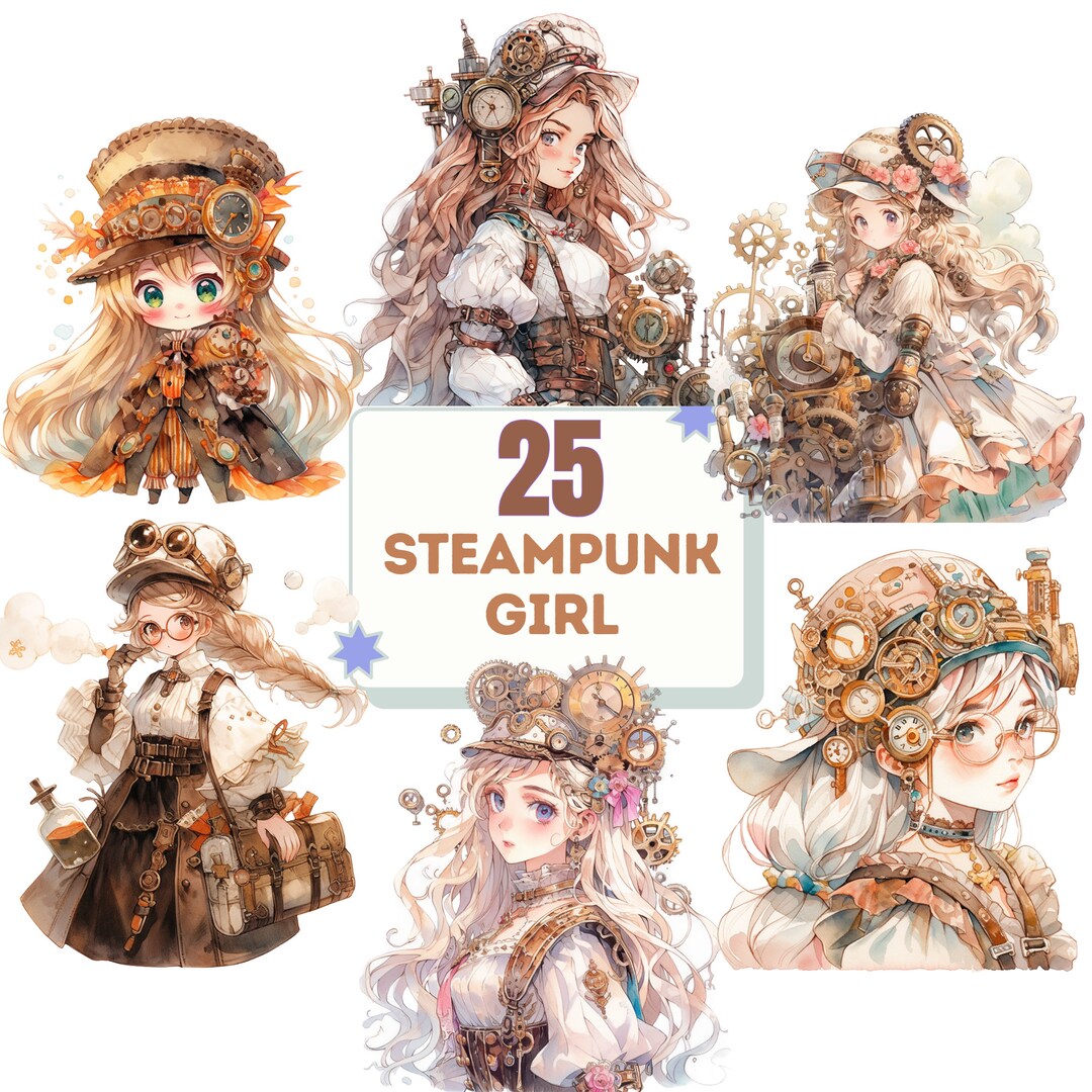 Steampunk Princess , Fairy Tale Clipart, Cute Princess Clipart, Baby ...