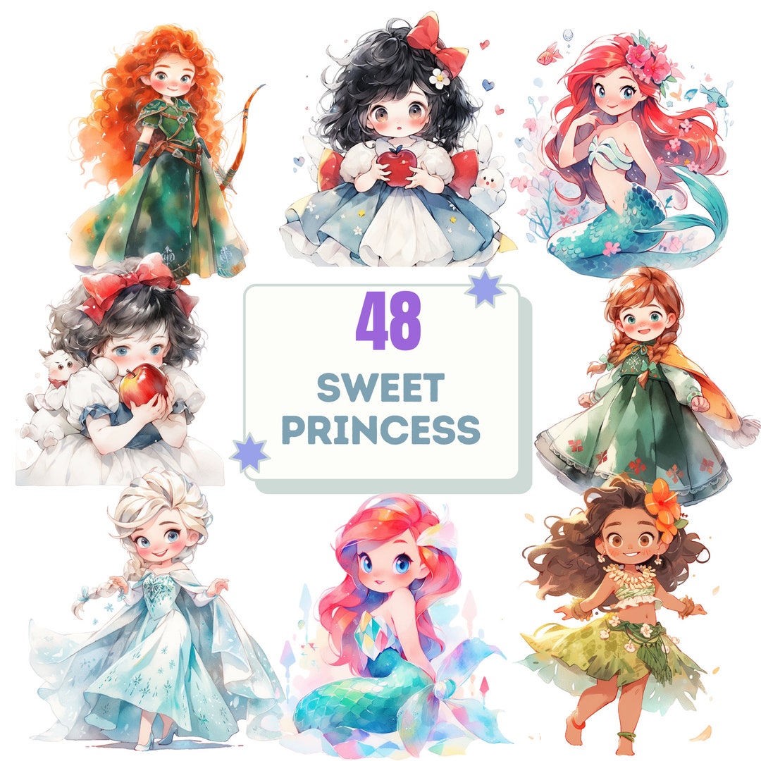 Cute Little Princess Fairy Tale Clipart Cute Princess Baby - Etsy