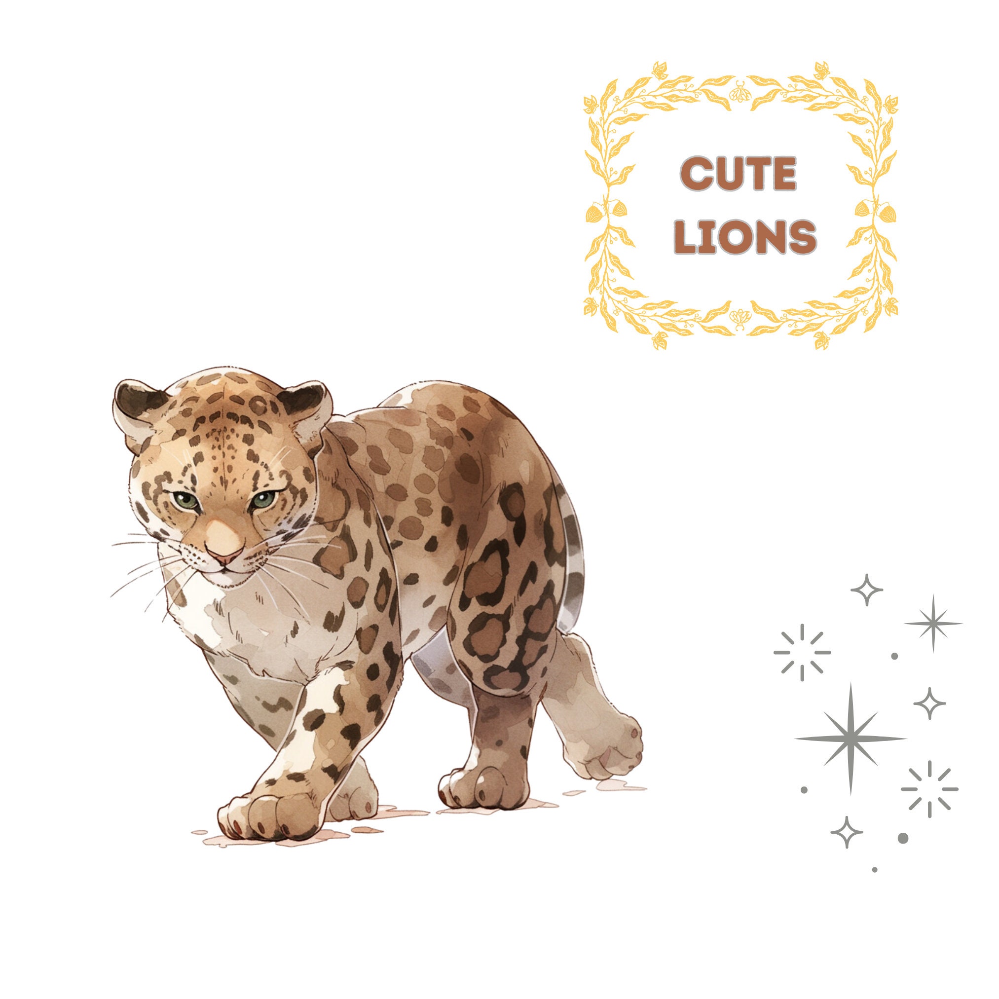 Jungle Safari Animals, Safari Animal Clipart, Regal Lion,majestic Tiger ...