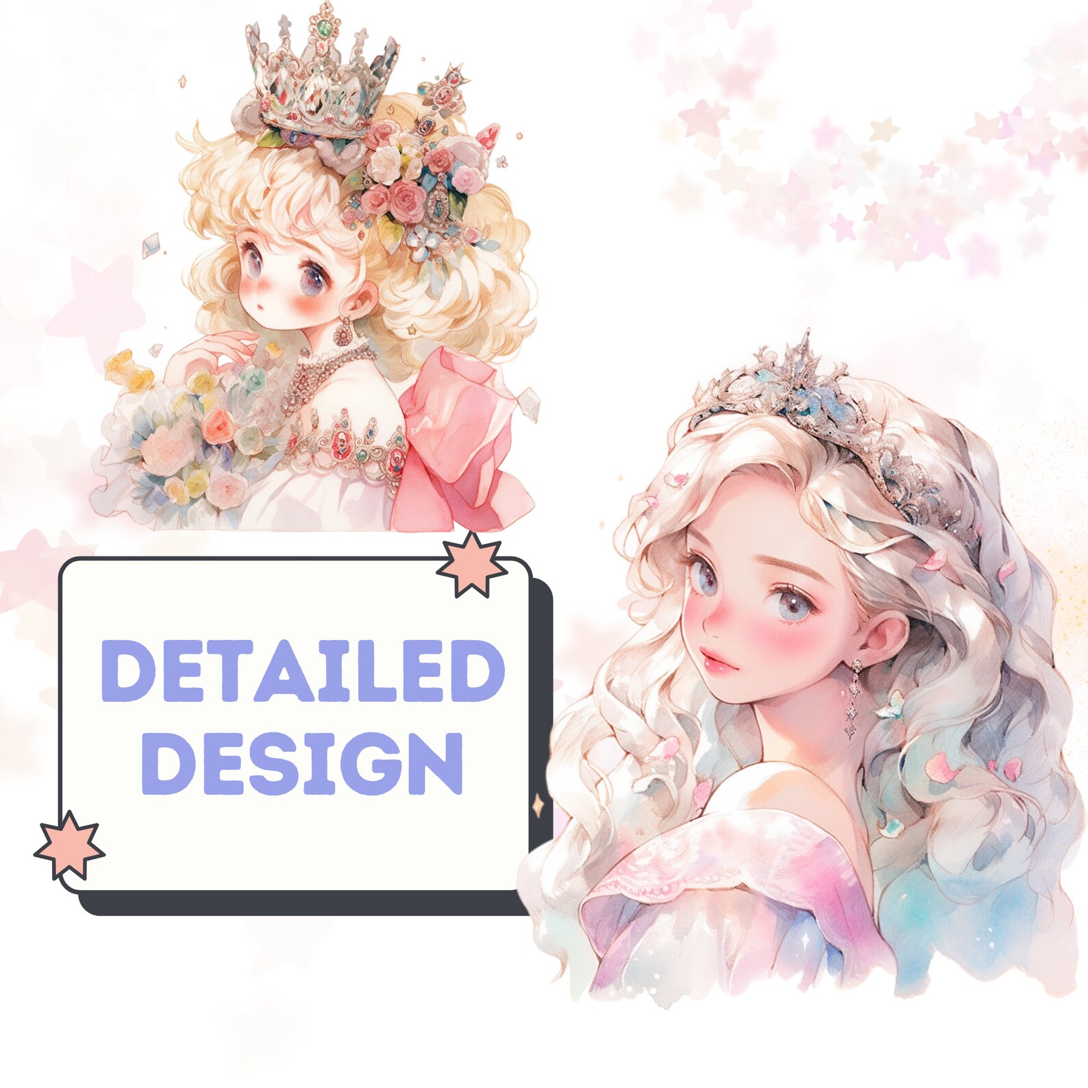 Sweet Princess , Fairy Tale Clipart, Cute Princess Clipart, Baby ...