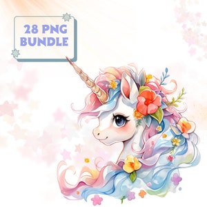 Cute Little Unicorn, Fairy Tale Clipart, Sweet Unicorn, Baby Unicorn ...