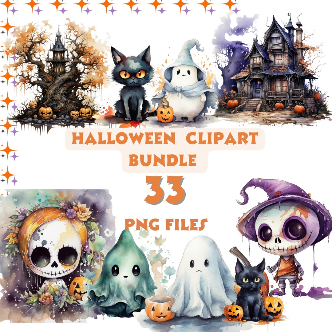 Halloween Spooky Bundle 33 PNG Spooky Skeleton Clipart - Etsy