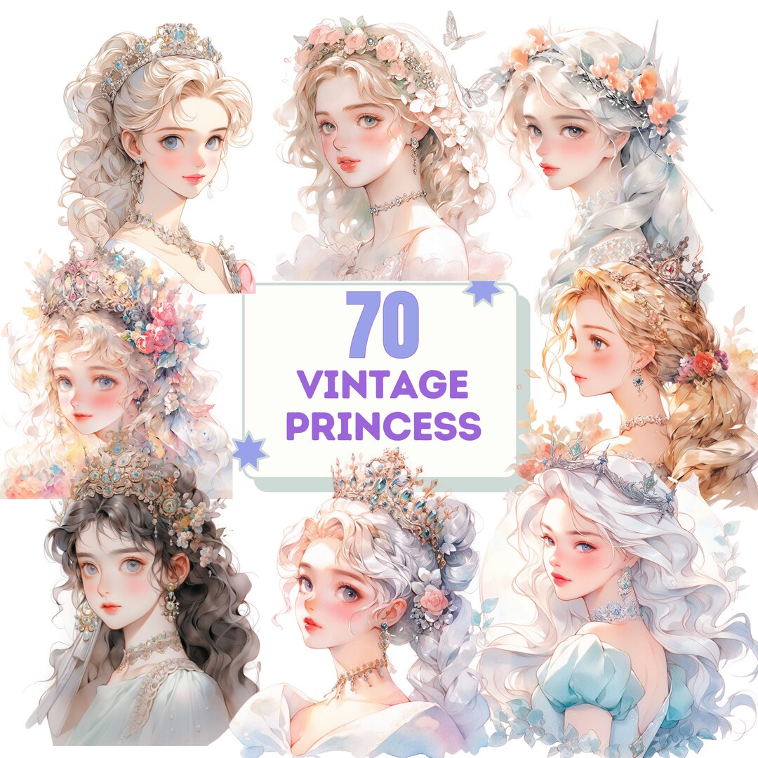 Cute Little Princess , Fairy Tale Clipart, Cute Princess Clipart, Baby ...