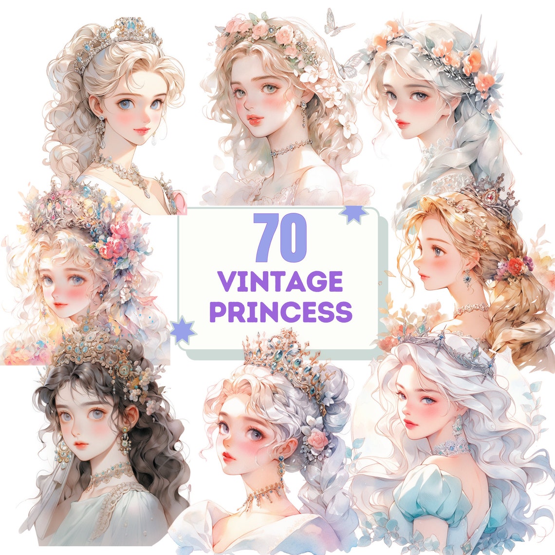 Cute Little Princess , Fairy Tale Clipart, Cute Princess Clipart, Baby ...