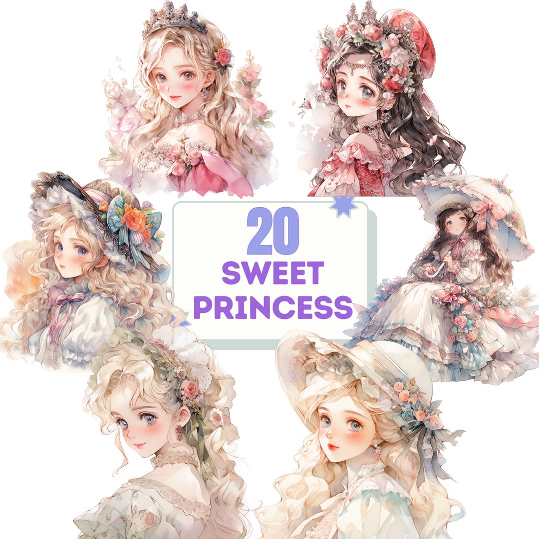 Sweet Princess , Fairy Tale Clipart, Cute Princess Clipart, Baby ...