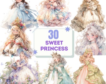 Sweet Princess , Fairy Tale Clipart, Cute Princess Clipart, Baby ...