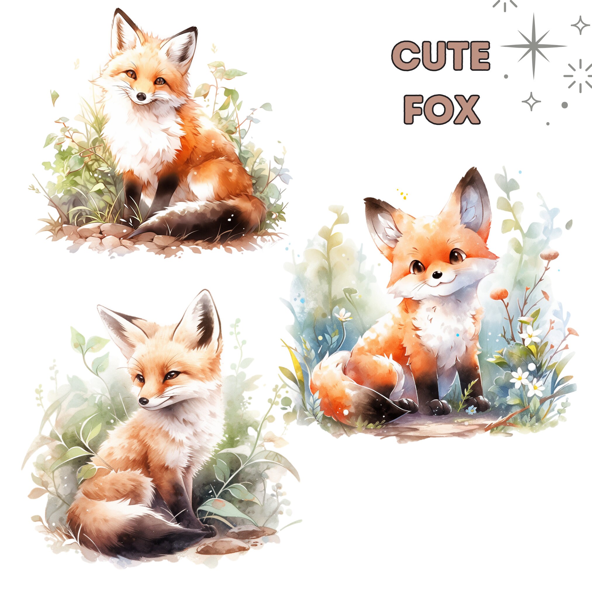 Sweet Woodland Animals, Cute Animals Clipart, Woodland Animal ...