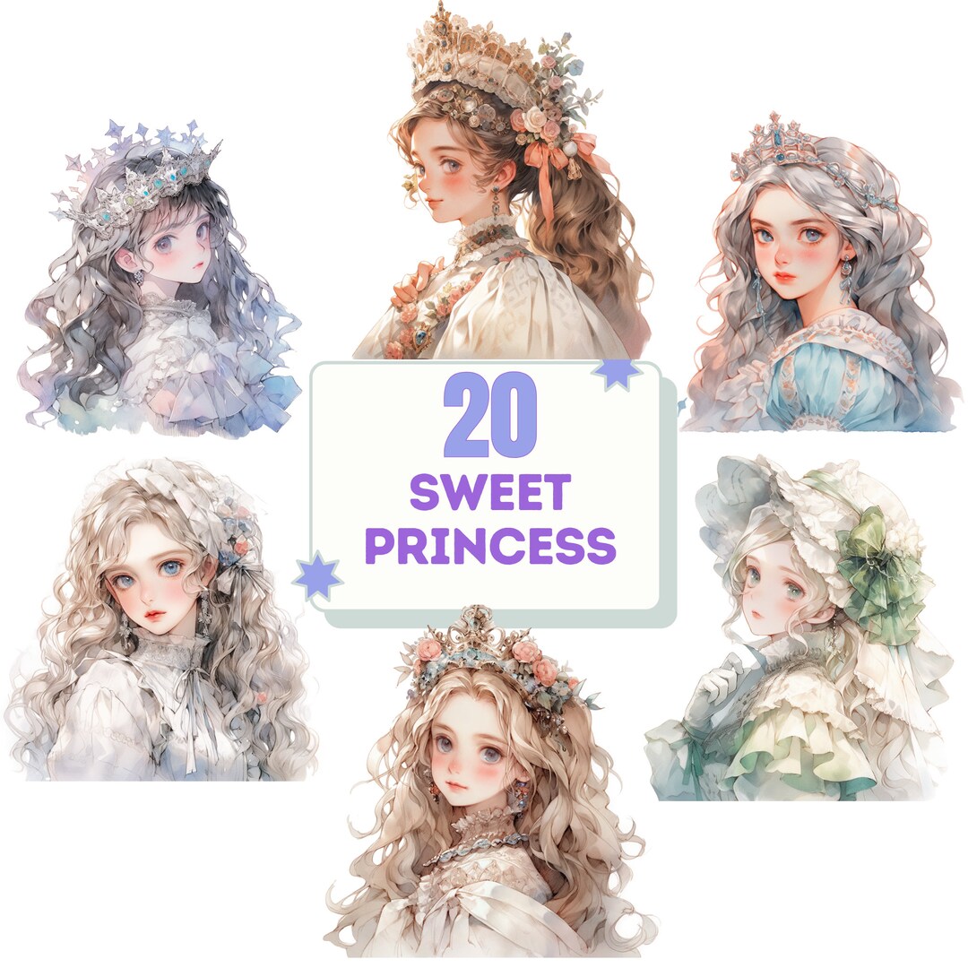 Sweet Princess , Fairy Tale Clipart, Cute Princess Clipart, Baby ...