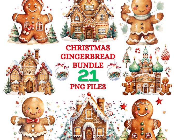 CHRISTMAS CLIPART Ii,christmas Png Bundle,clipart Christmas,watercolor ...