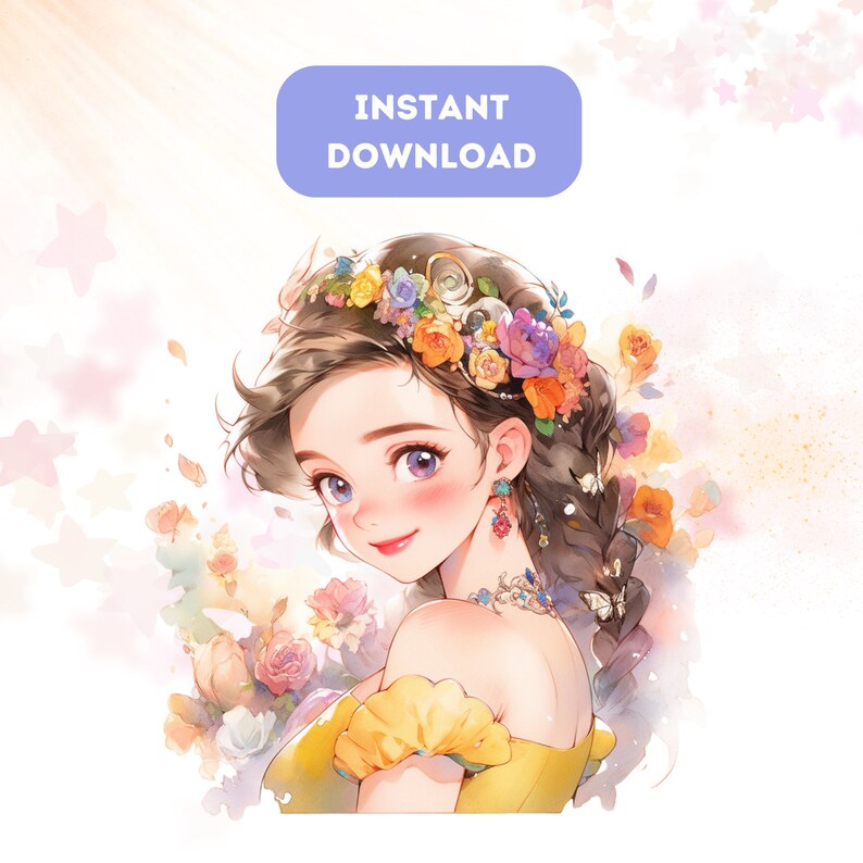 Sweet Princess , Fairy Tale Clipart, Cute Princess Clipart, Baby ...