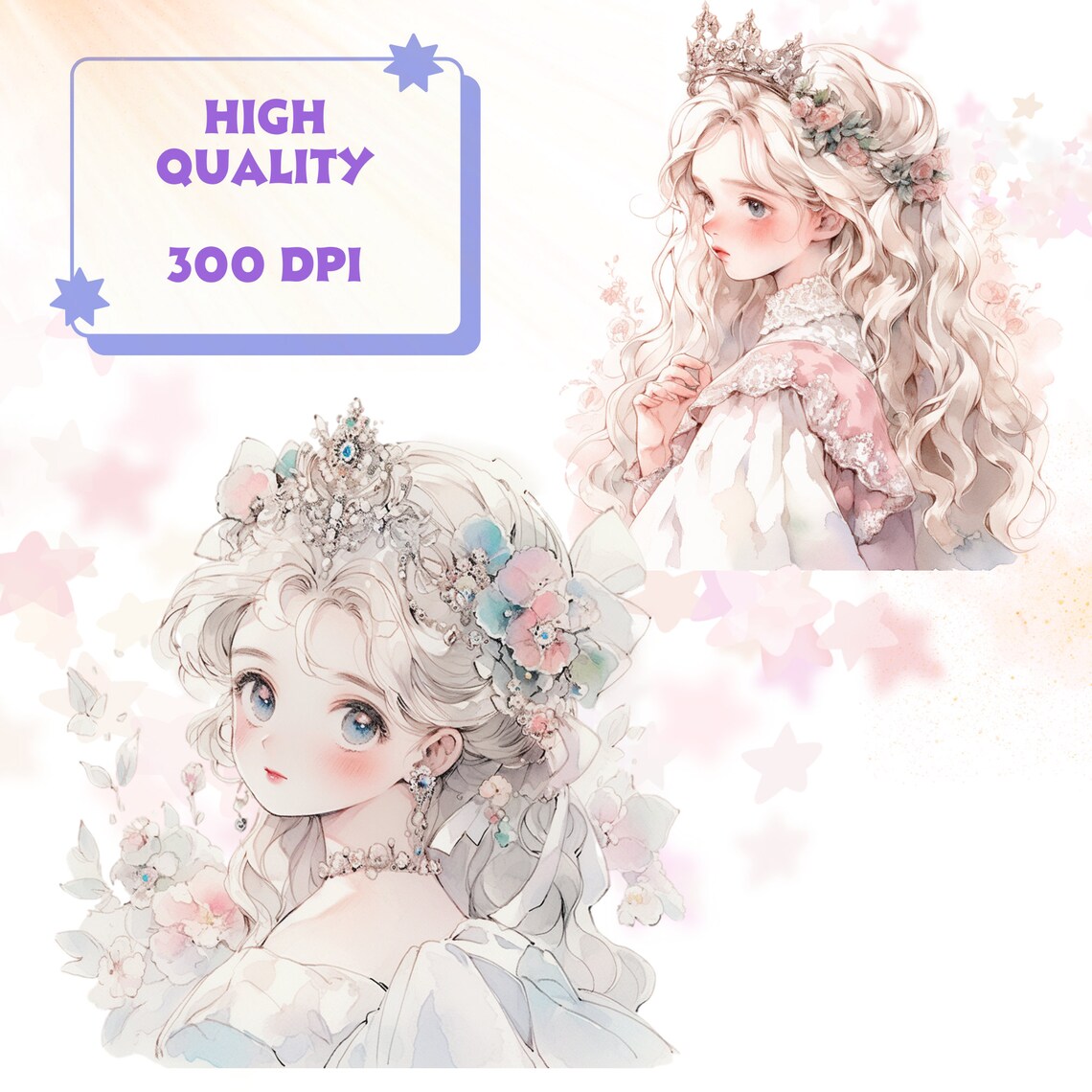 Sweet Princess , Fairy Tale Clipart, Cute Princess Clipart, Baby ...