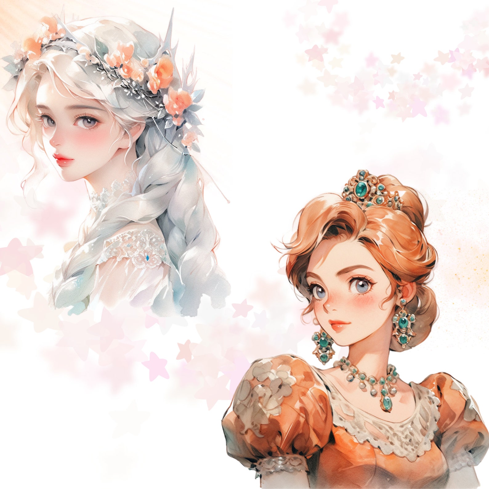 Cute Little Princess , Fairy Tale Clipart, Cute Princess Clipart, Baby ...