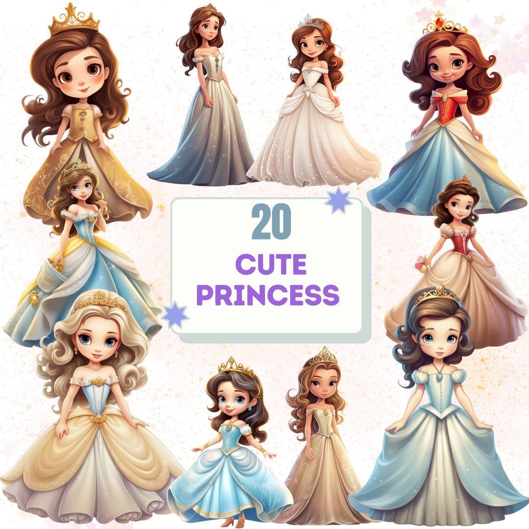 Cute Little Princess, 20 PNG, Fairy Tale Clipart, Cute Princess, Baby ...