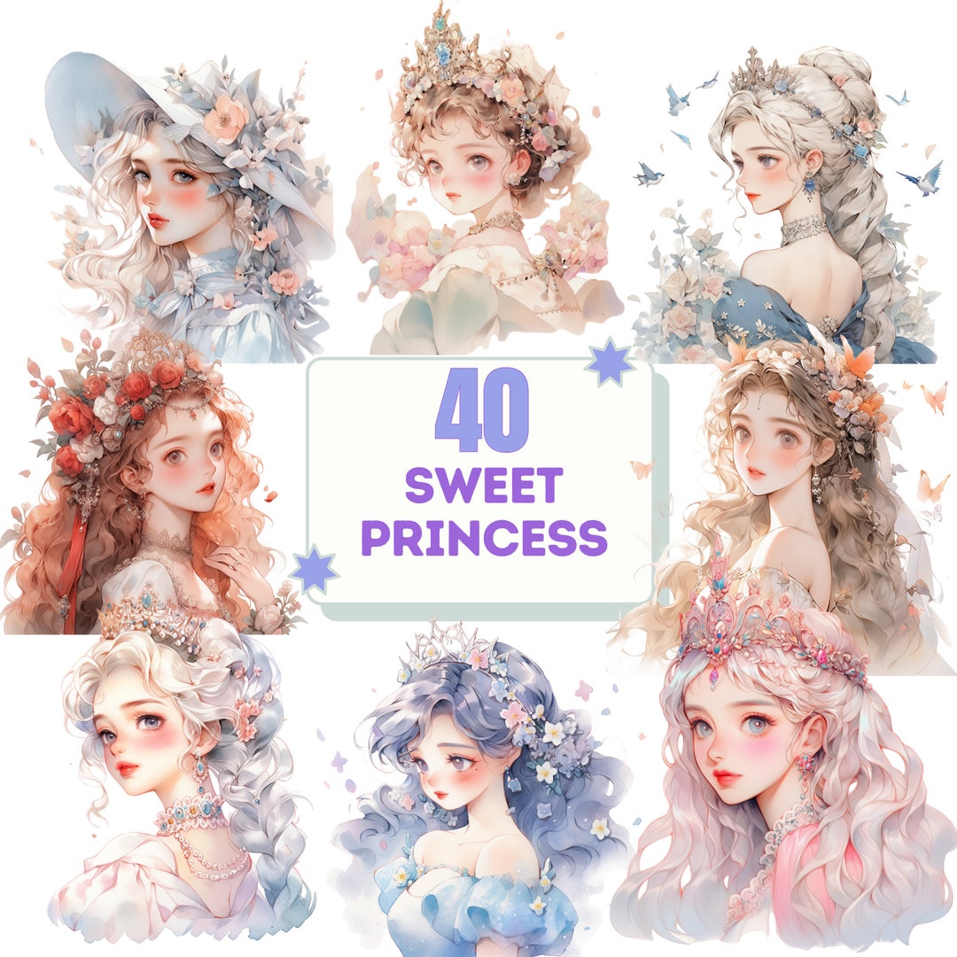 Cute Little Princess , Fairy Tale Clipart, Cute Princess Clipart, Baby ...