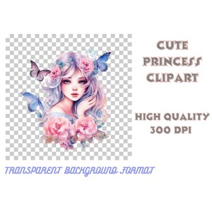 Cute Princess Bundle, Fairy Tale Clipart, Cute Princess Clipart, Baby ...