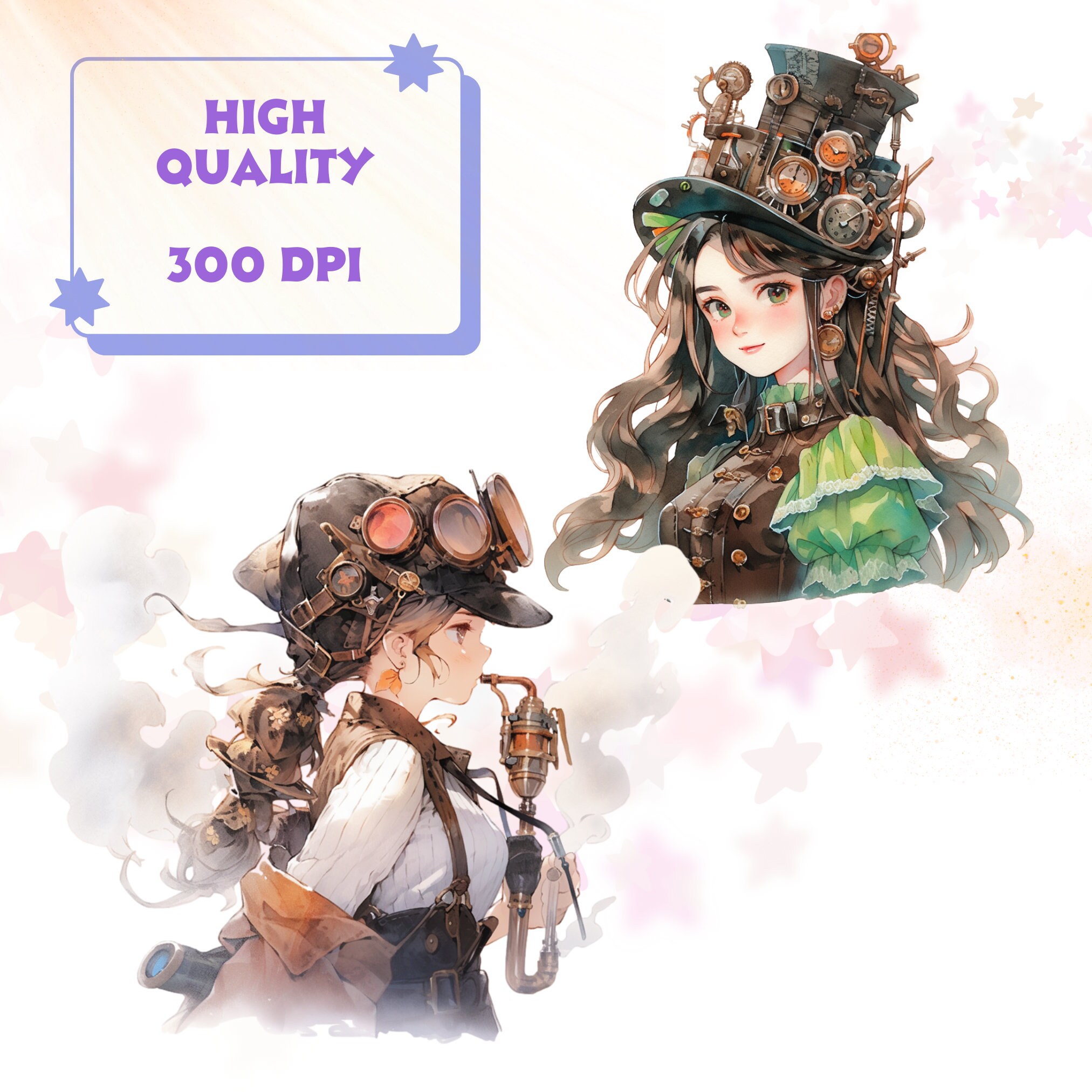 Steampunk Princess , Fairy Tale Clipart, Cute Princess Clipart, Baby ...