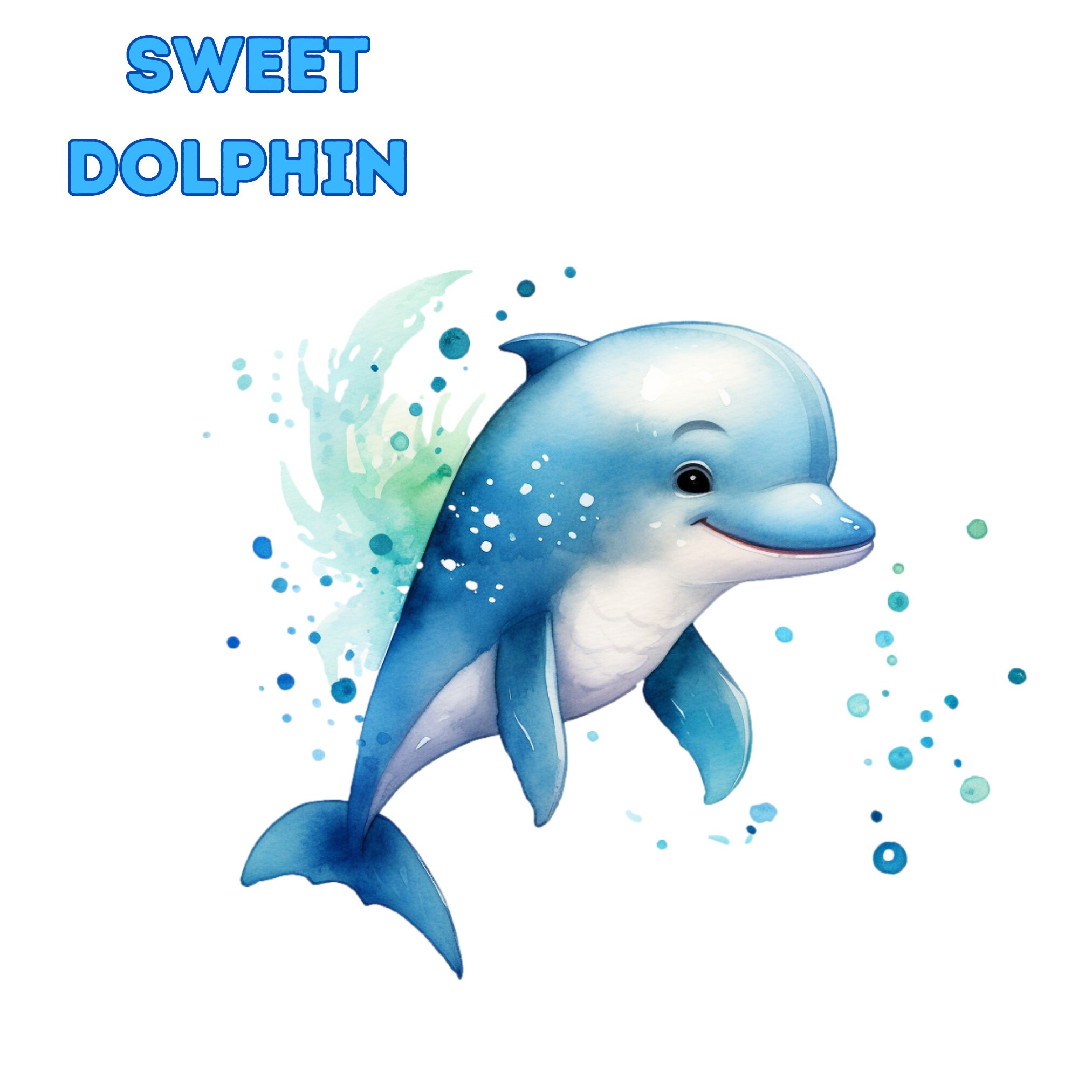 Cute Baby Sea Animals Sea Animal Clipart Watercolor Clipart - Etsy