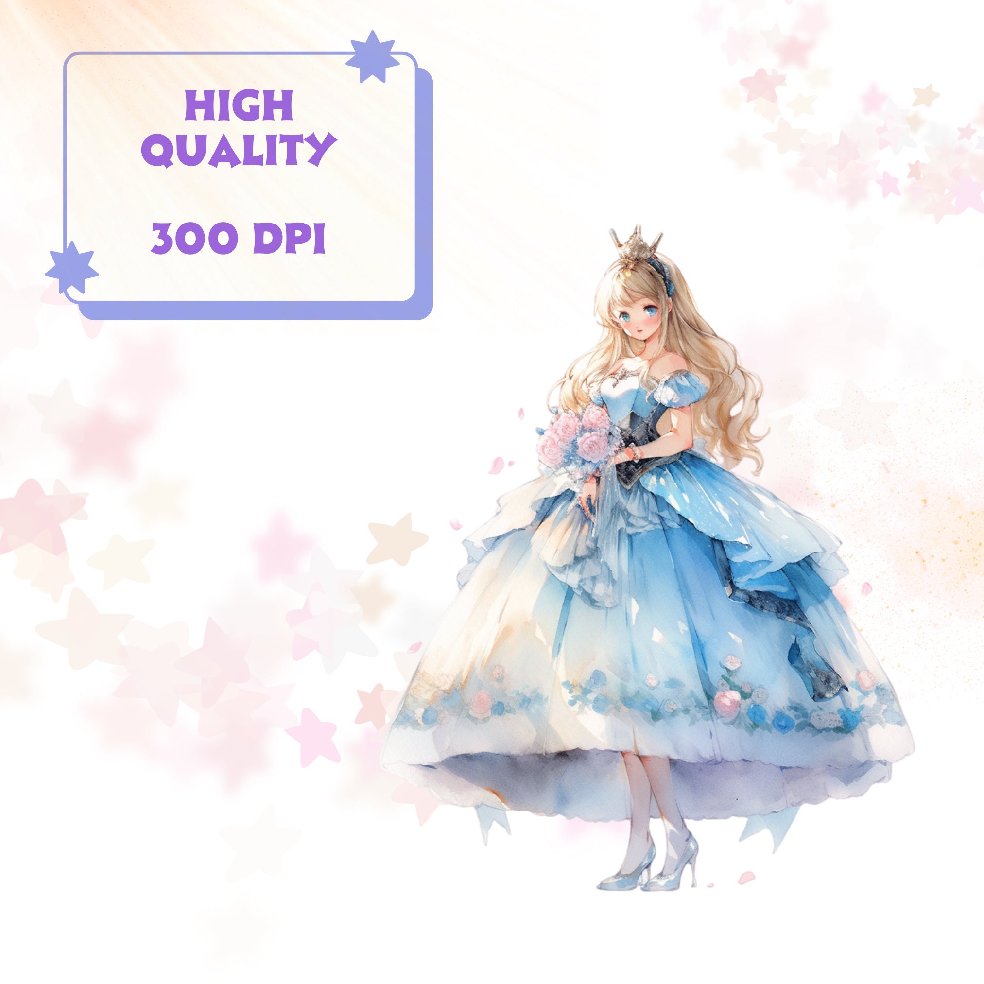 Cute Little Princess Classic Princess Fairy Tale Clipart - Etsy