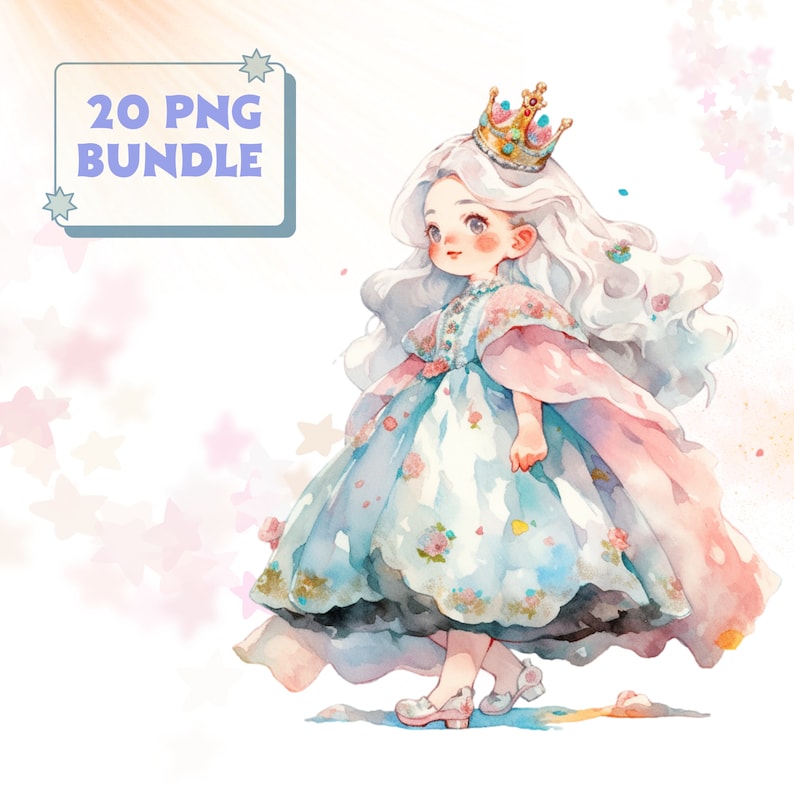 Cute Little Princess , Fairy Tale Clipart, Cute Princess Clipart, Baby ...