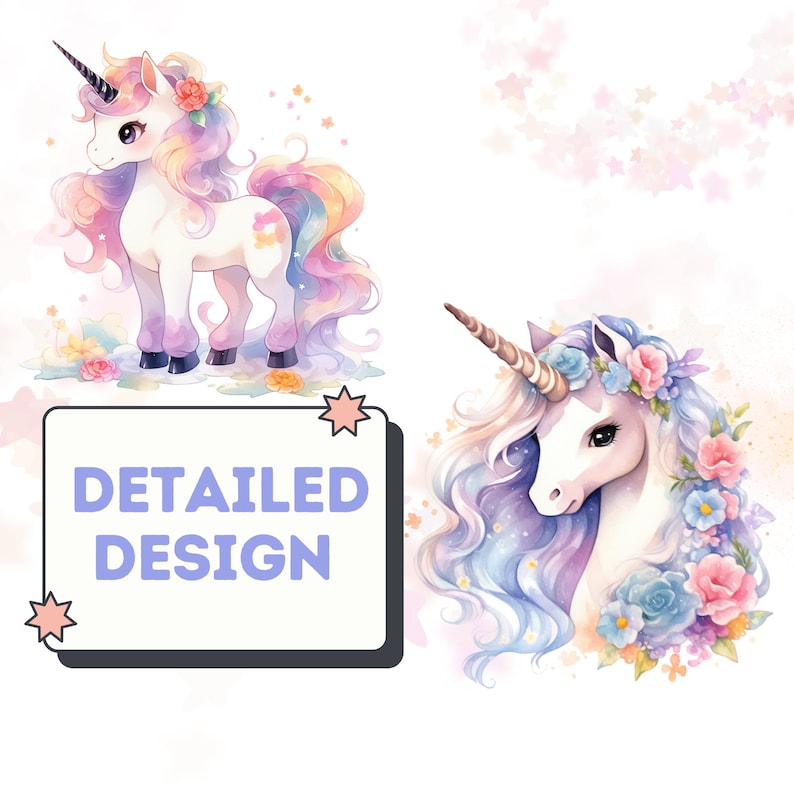 Cute Little Unicorn, Fairy Tale Clipart, Sweet Unicorn, Baby Unicorn ...