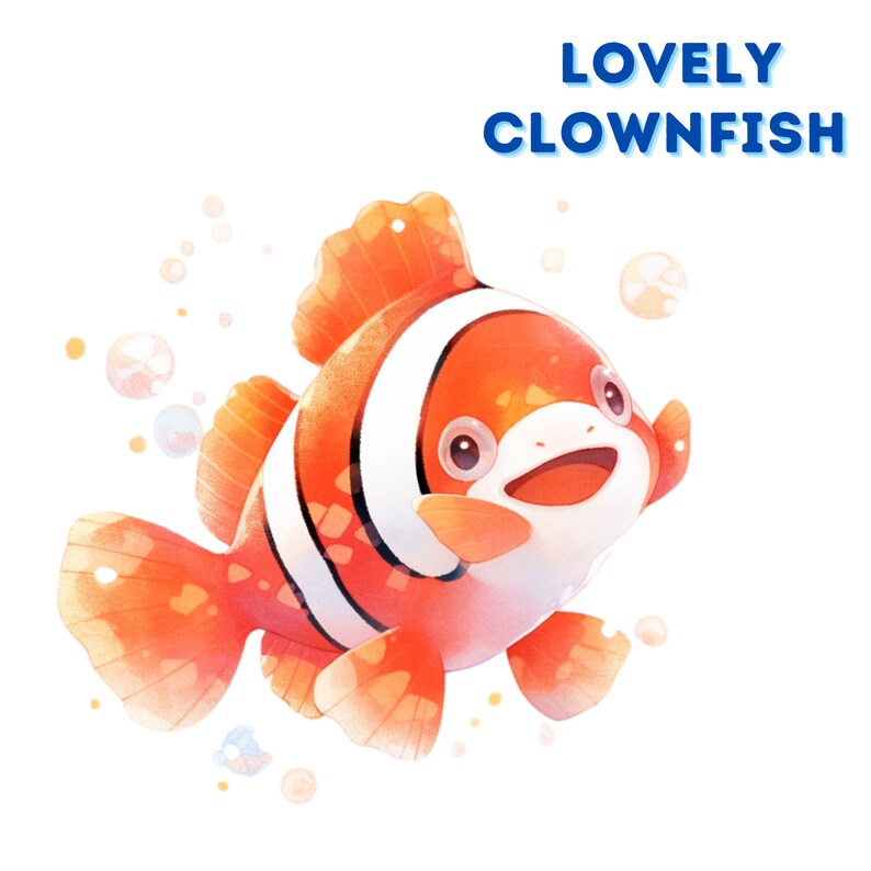 Cute Baby Sea Animals, Sea Animal Clipart, Watercolor Clipart, Cute ...