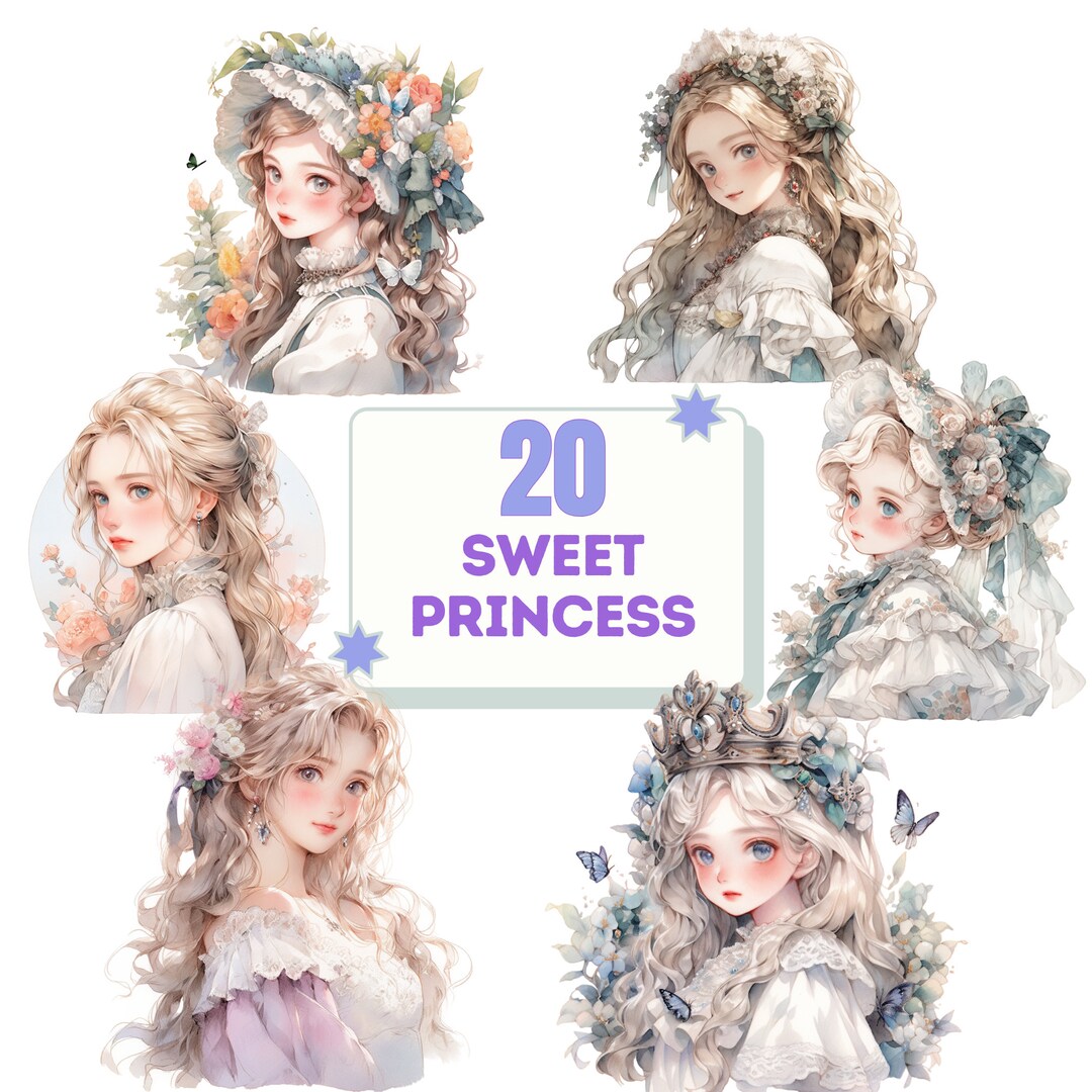 Sweet Princess , Fairy Tale Clipart, Cute Princess Clipart, Baby ...