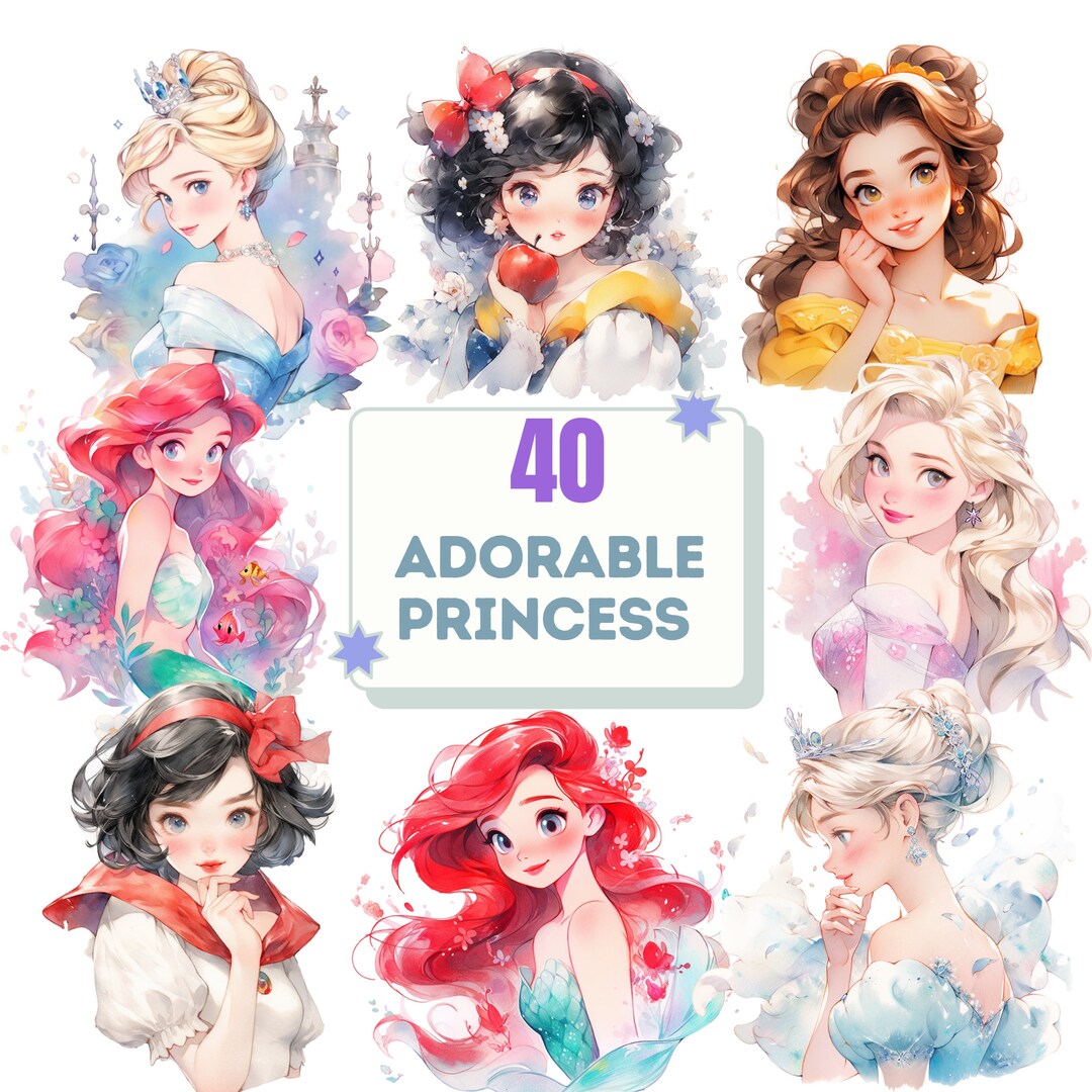 Cute Little Princess, Anime Style, Classic Princess, Fairy Tale Clipart ...