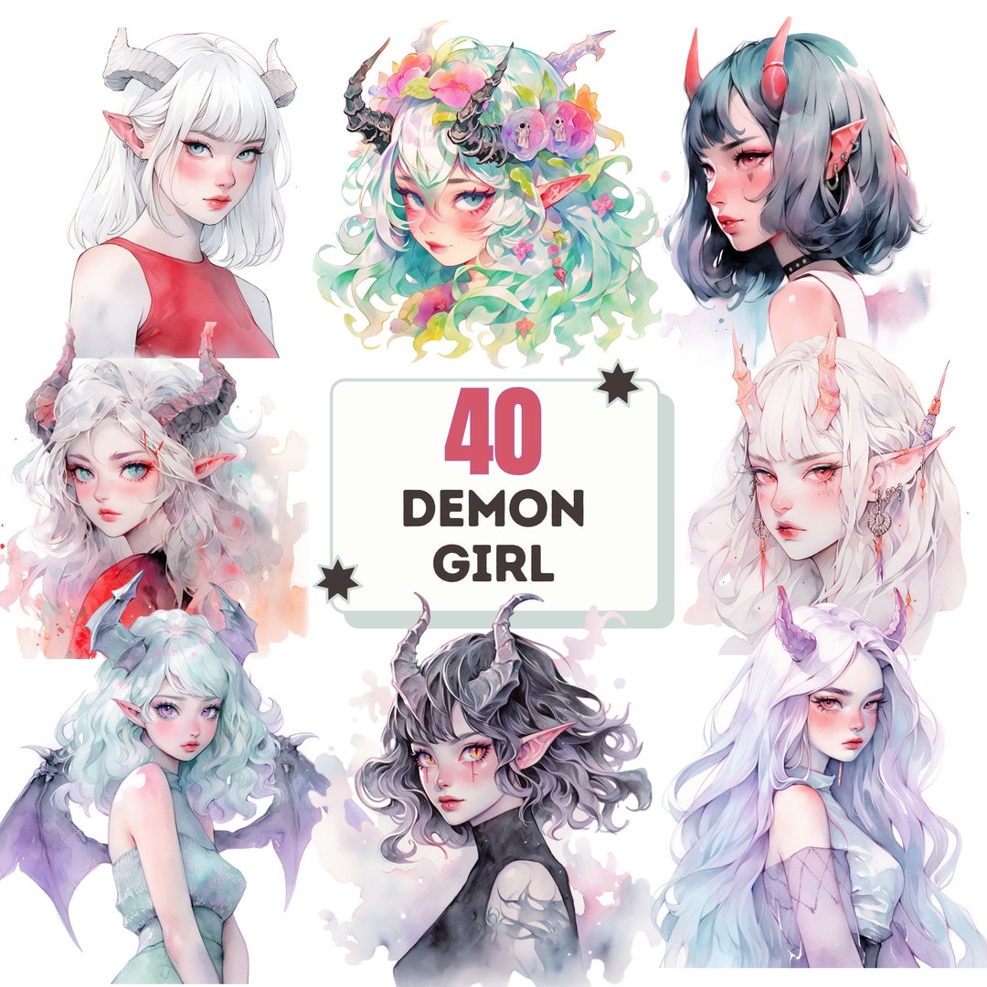 Demon Girl, Fairy Tale Clipart, Mystical Dark Fantasy, Demon Princess ...